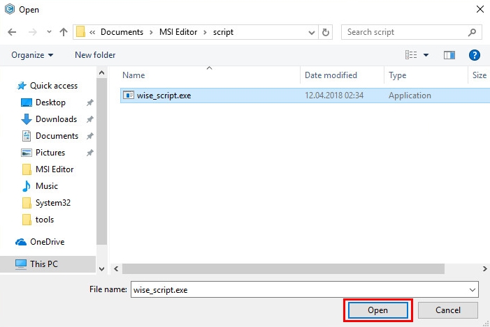 How to Import a Wise Script Into the Package – PACE Support